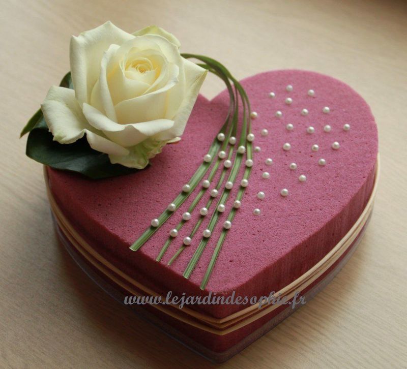 Coeur mousse florale couleur - Art floral et décoration