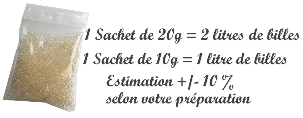 Billes d'eau - Fournitures - Polymères - Art floral et décoration